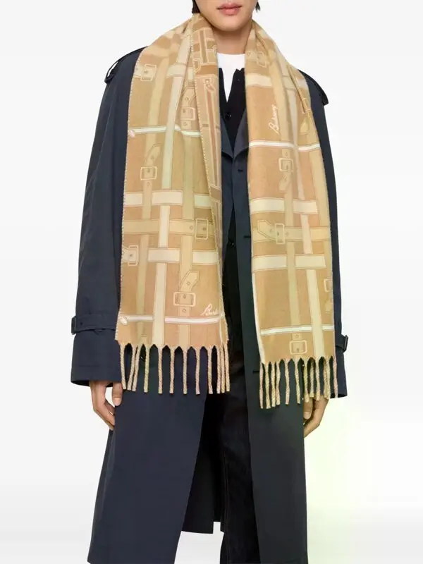 Burberry Belt Check Cashmere Scarf - Neutrals