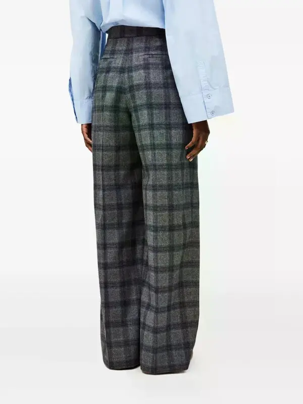 Ba&sh Tad Plaid Pleated Trousers
