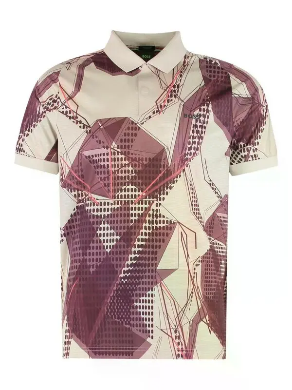 BOSS Printed Short-sleeve Polo Shirt - Neutrals
