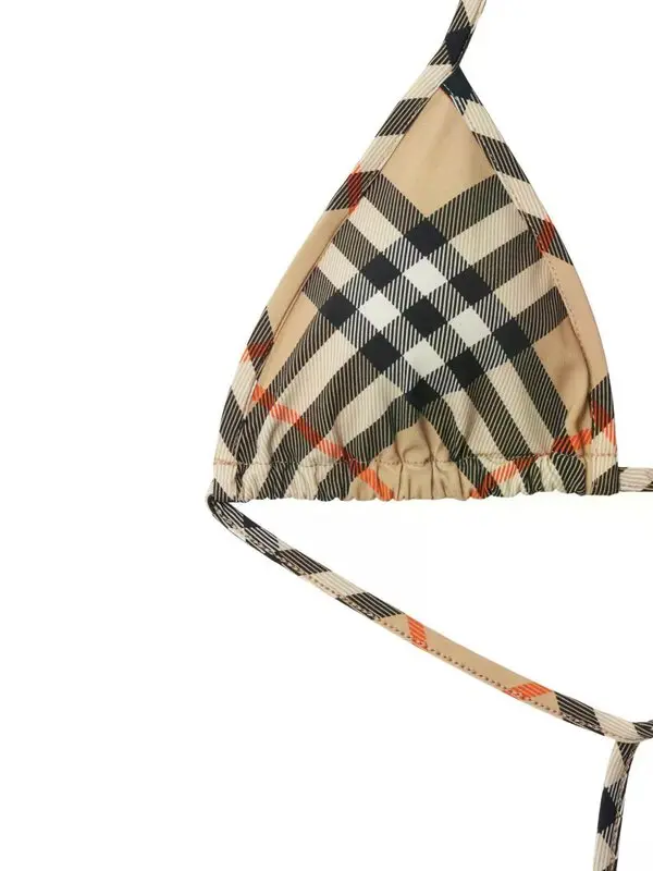 Burberry Checked Bikini Top