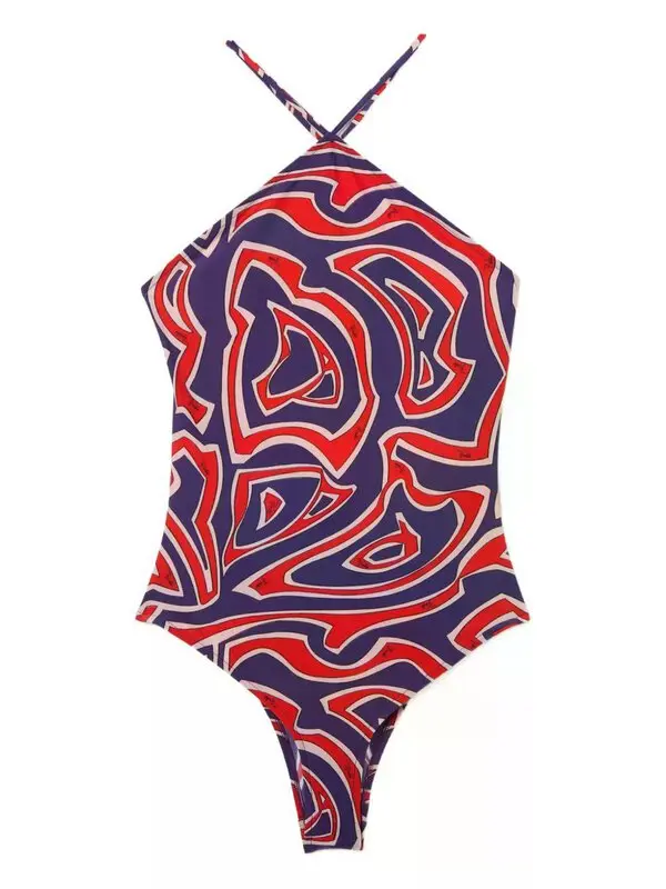 Emilio Pucci Labirinto Print Swimsuit - Purple