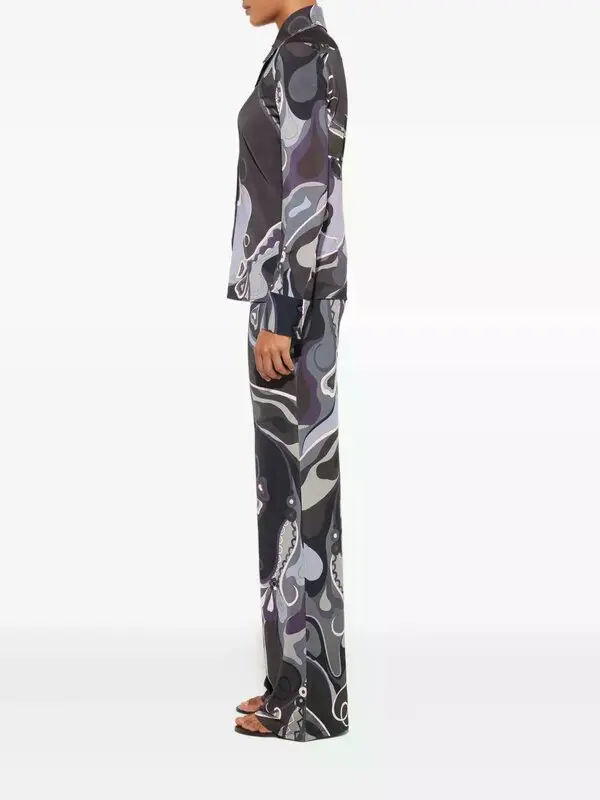 Emilio Pucci Orchidee Print Shirt - Black