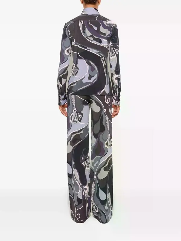 Emilio Pucci Orchidee Print Shirt - Black