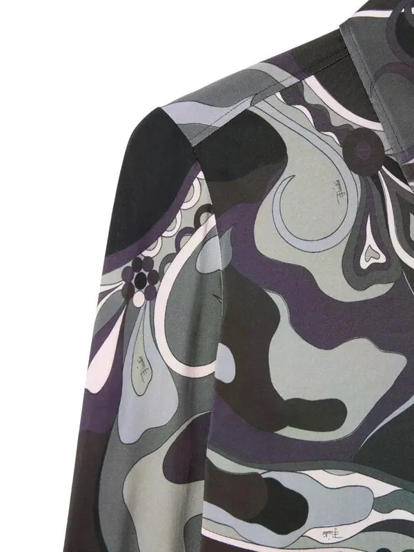 Emilio Pucci Orchidee Print Shirt - Black