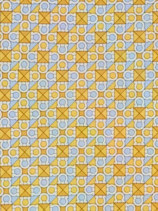 FERRAGAMO Printed Silk Necktie - Yellow