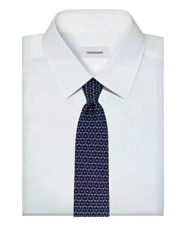 FERRAGAMO Printed Silk Tie