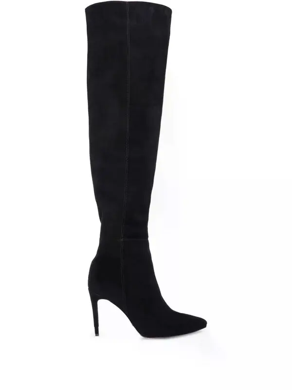 GINISSIMA 95mm Suede Thigh-high Boots