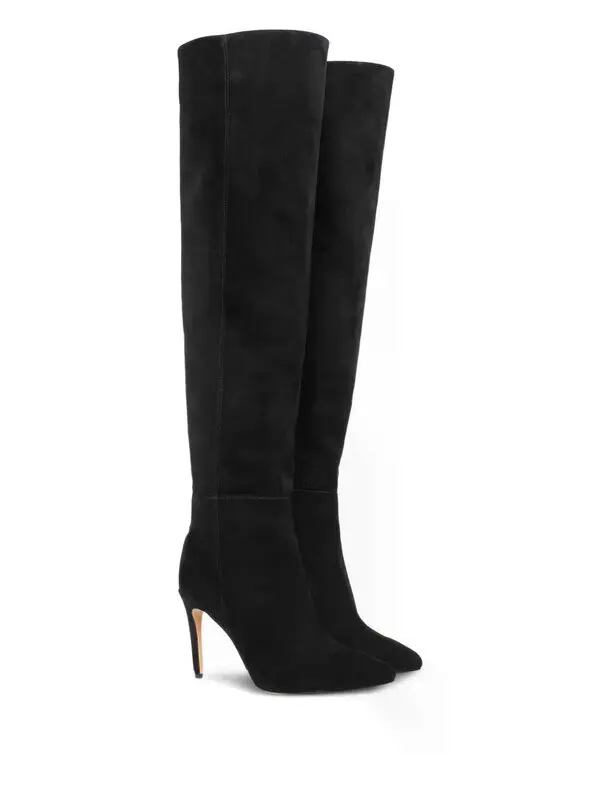 GINISSIMA 95mm Suede Thigh-high Boots