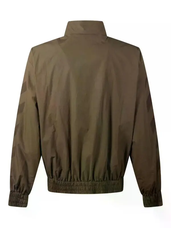 Off-White Diagonal Bomber Jacket - Brown