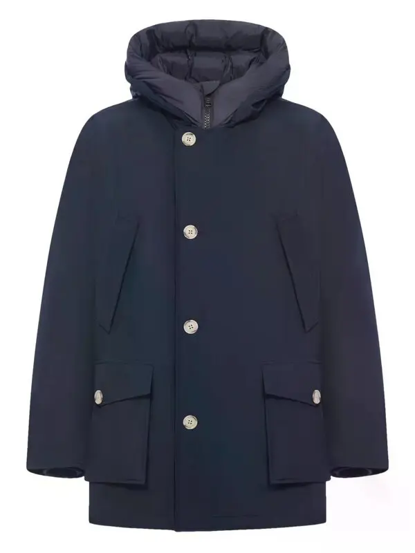 Woolrich Artic Button Flap-pocket Parka - Blue