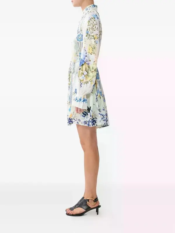 Camilla My Homespun Heart Mini Shirt Dress - Blue