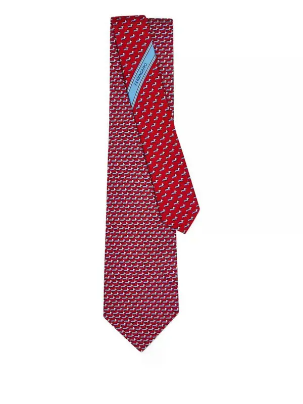 FERRAGAMO Silk Neck Tie - Red