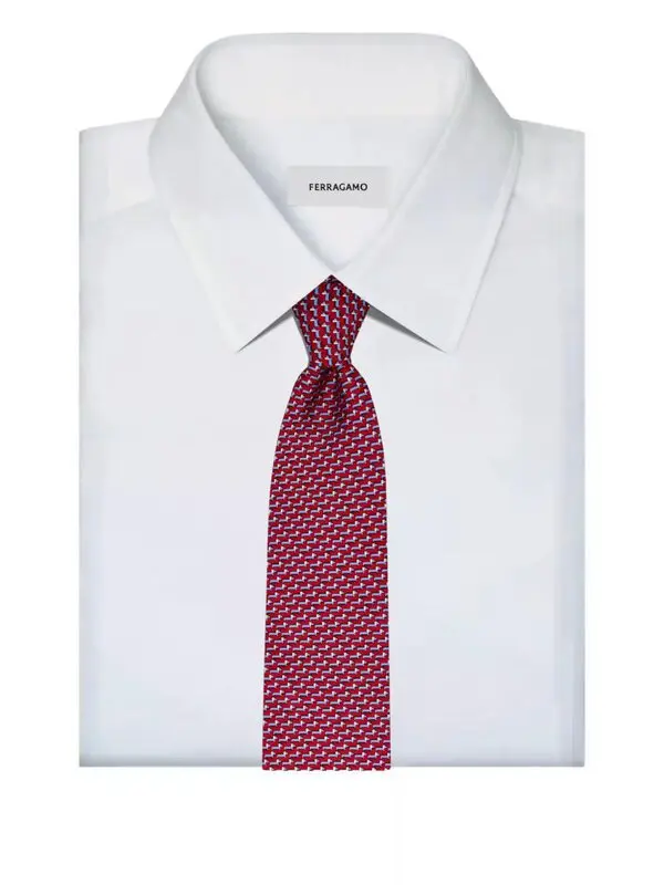 FERRAGAMO Silk Neck Tie - Red