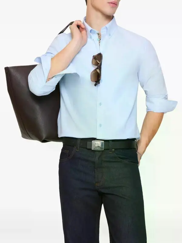 Burberry Equestrian Knight Oxford Shirt - Blue