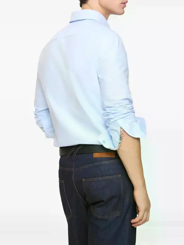 Burberry Equestrian Knight Oxford Shirt - Blue