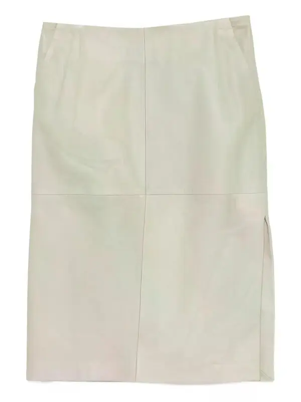 HALFBOY Panelled Leather Skirt