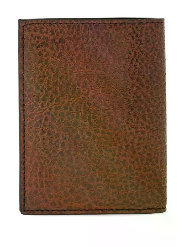 FERRAGAMO Gancini Fold-over Card Holder - Brown