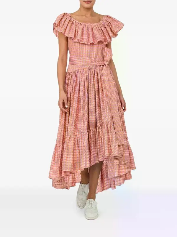 Lhd Jungle Island Ruffled Dress - Pink