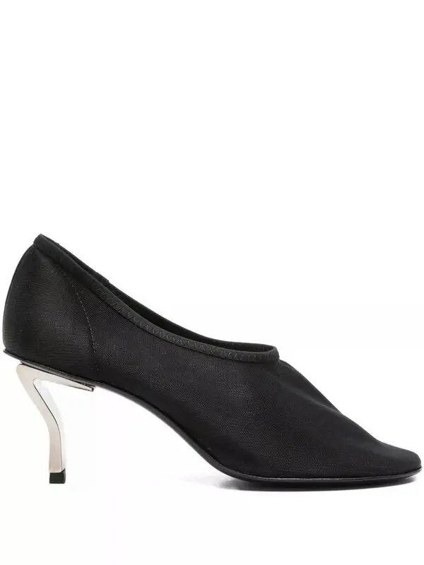 NICOLE SALDANA Harper Sculpted-heel Mesh Pumps