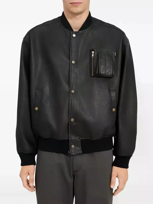 MAISON MARGIELA Leather-effect Zip-pocket Bomber Jacket