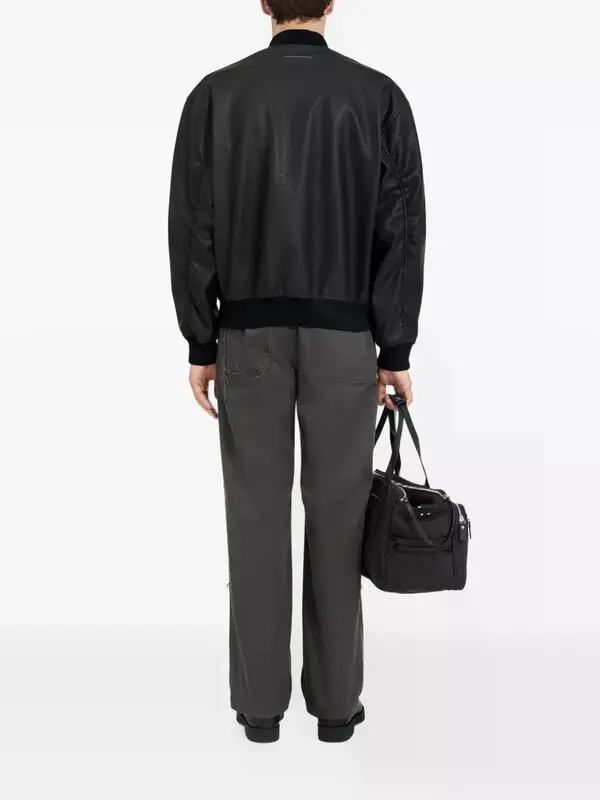 MAISON MARGIELA Leather-effect Zip-pocket Bomber Jacket