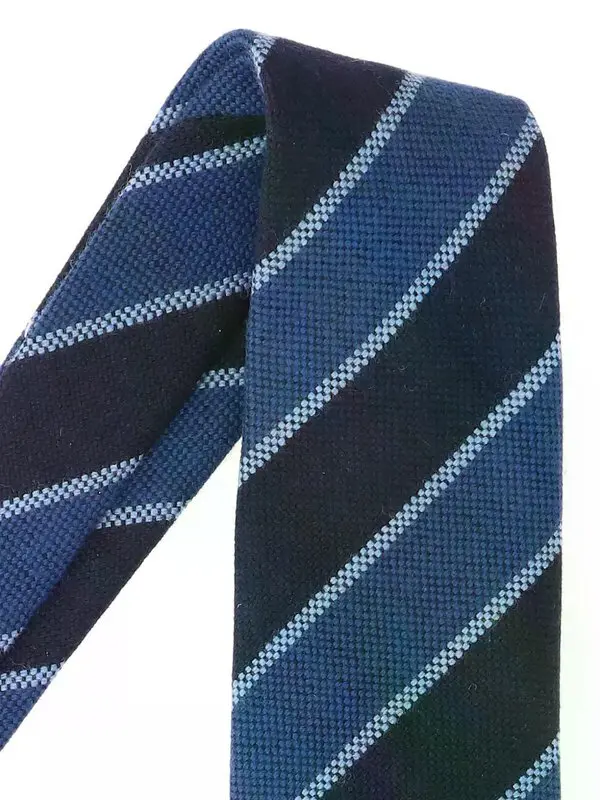 Cesare Attolini Striped Neck Tie - Blue