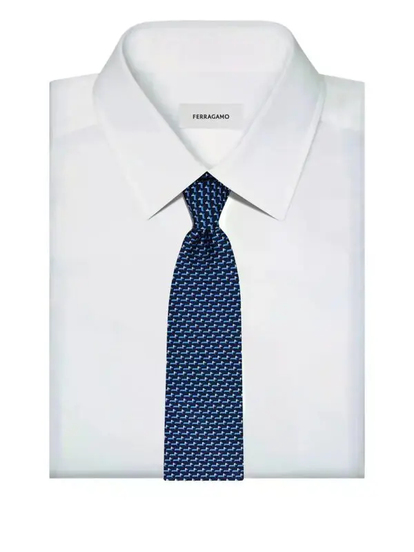 FERRAGAMO Printed Silk Neck Tie