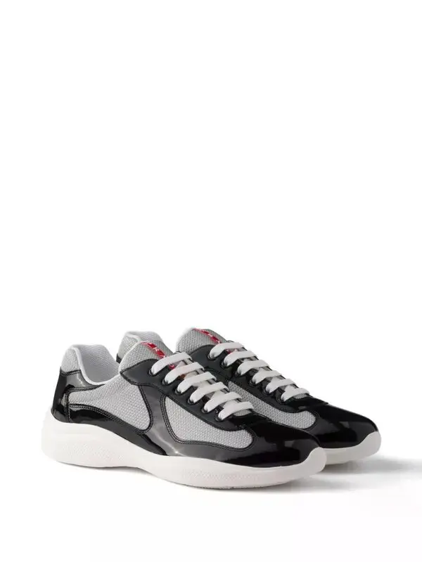 Prada Patent-leather Sneakers - Black