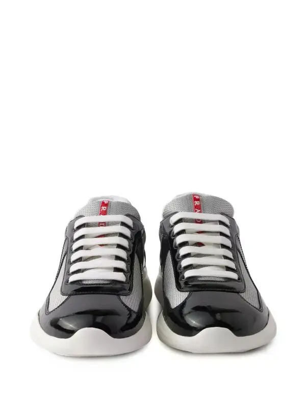 Prada Patent-leather Sneakers - Black