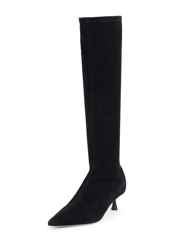 L'Agence Emilie Suede Kitten-heel Boot
