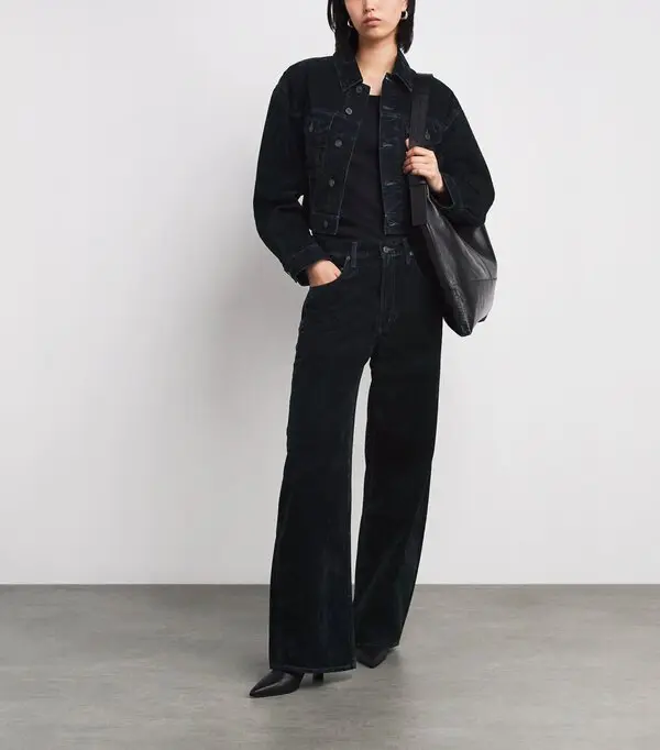 AGOLDE Cotton-blend Velvet Low Curve Jeans