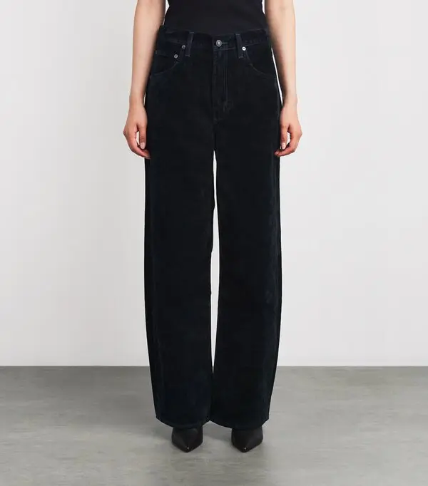 AGOLDE Cotton-blend Velvet Low Curve Jeans