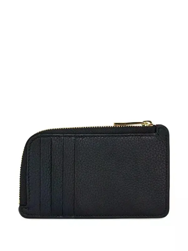 FERRAGAMO Gancio Zip Credit Card Holder - Black