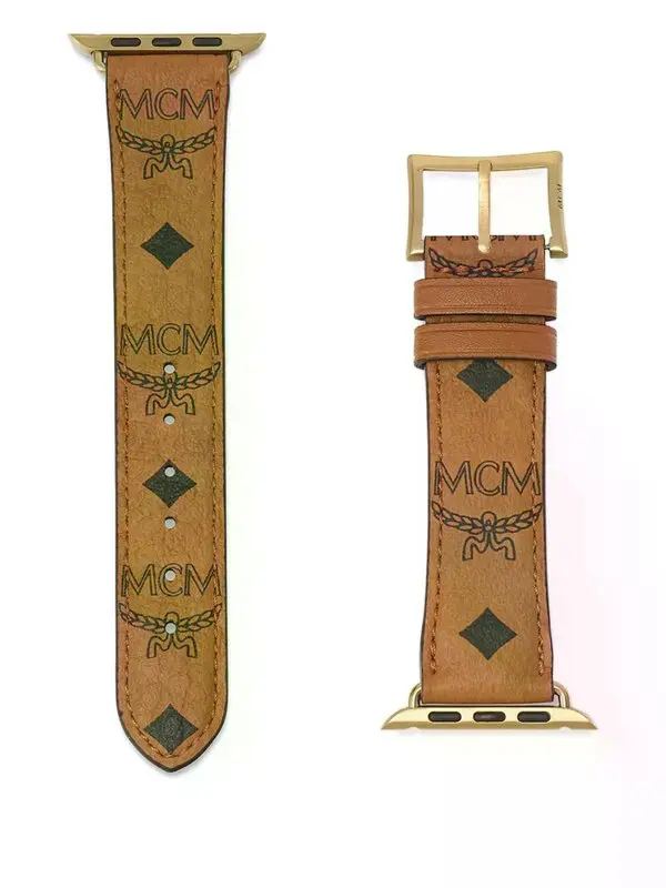 Mcm Visetos Apple Watch Band - Brown