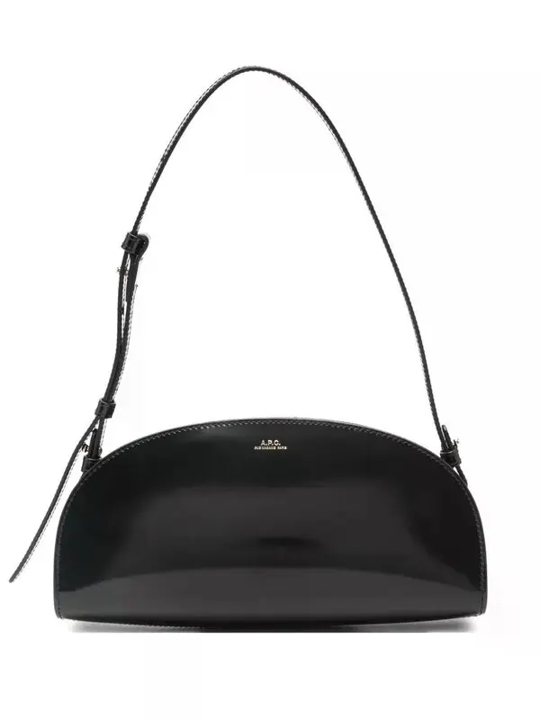 A.p.c. Small Demi-lune Shoulder Bag - Black