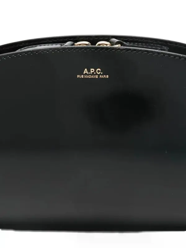 A.p.c. Small Demi-lune Shoulder Bag - Black