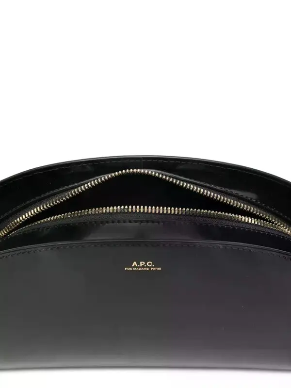 A.p.c. Small Demi-lune Shoulder Bag - Black