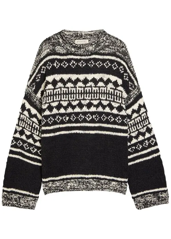 Free People Patterned Cotton-blend Jumper