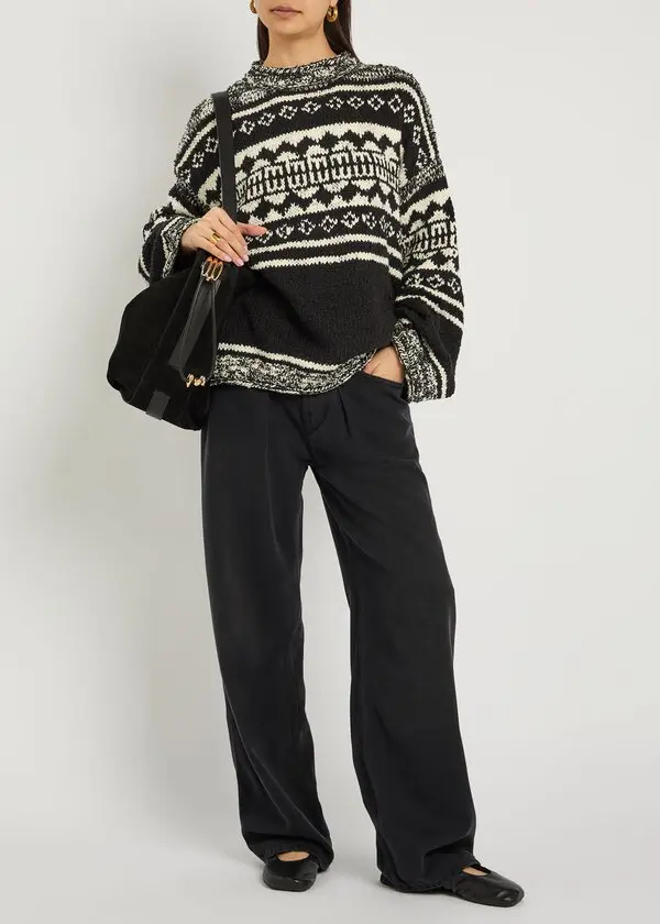 Free People Patterned Cotton-blend Jumper