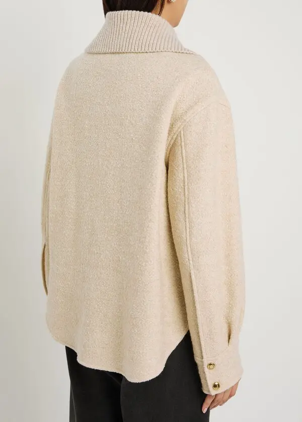 Moncler Bouclé Jacket - Beige