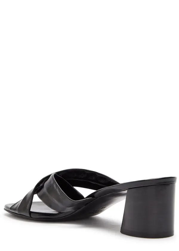 Khaite Liria 55 Leather Mules - Black