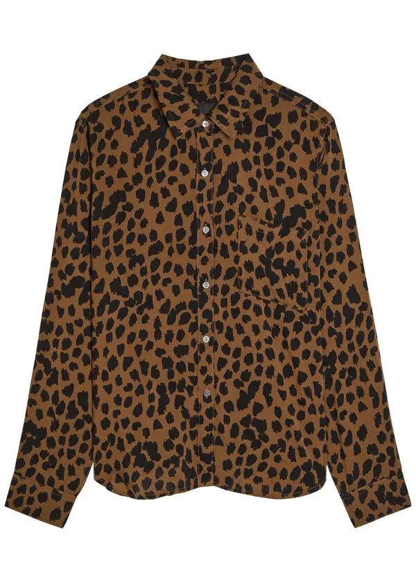Rails Josephine Leopard-print Jersey Shirt