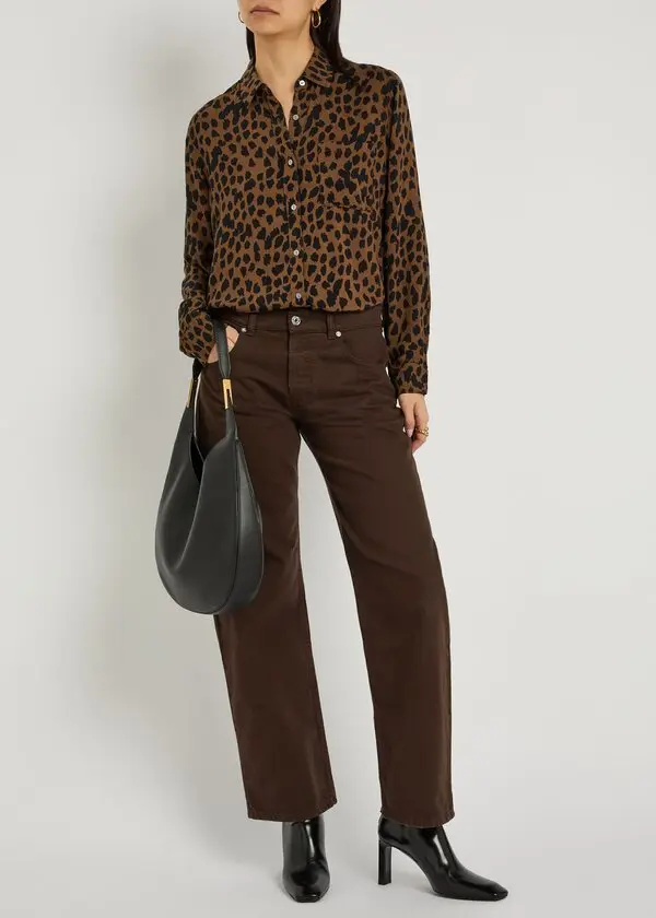 Rails Josephine Leopard-print Jersey Shirt