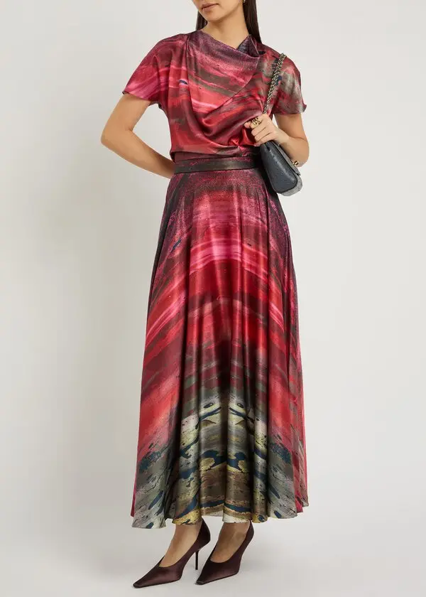 ROKSANDA Printed Silk Maxi Skirt - Multicoloured 1