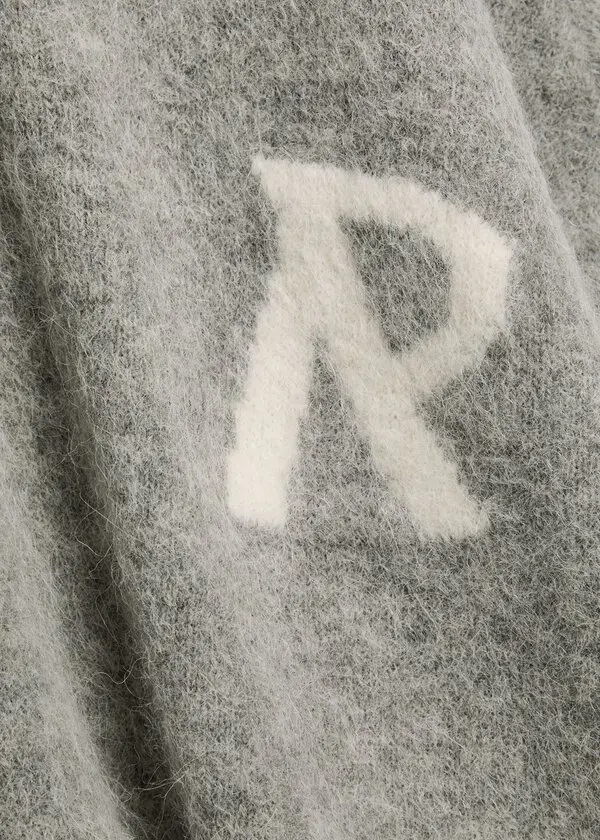 REPRESENT Logo Brushed Alpaca-blend Jumper - Grey