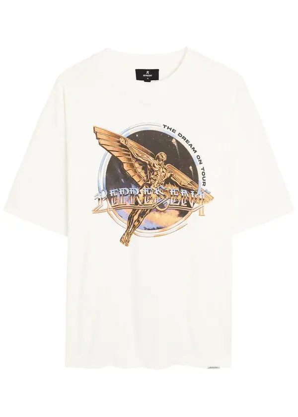 REPRESENT Golden Tour Logo Cotton T-shirt - White