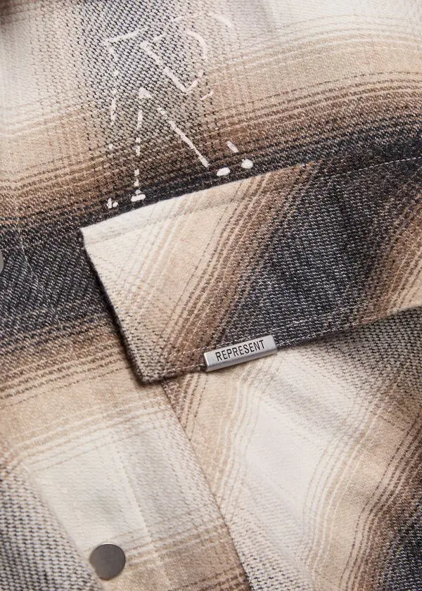 REPRESENT Initial Plaid Flannel Shirt - Multicoloured 1