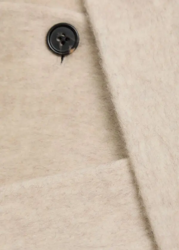 Rails Belted Wool-blend Coat - Cream
