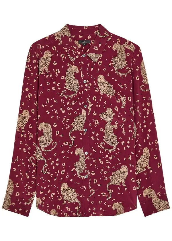 Rails Leopard-print Silk Shirt