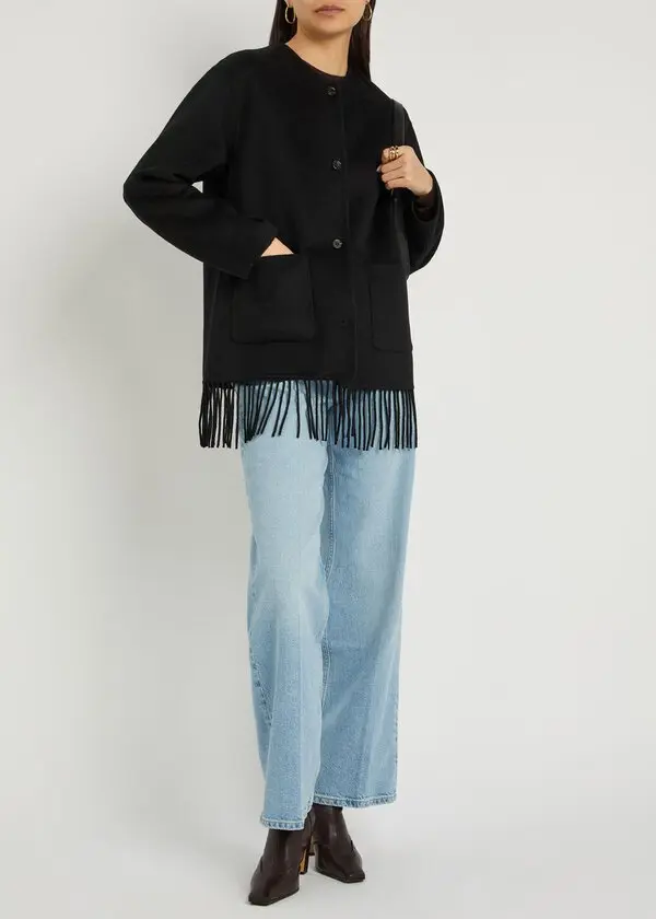 Rails Tomoko Fringed Hem Wool-blend Jacket